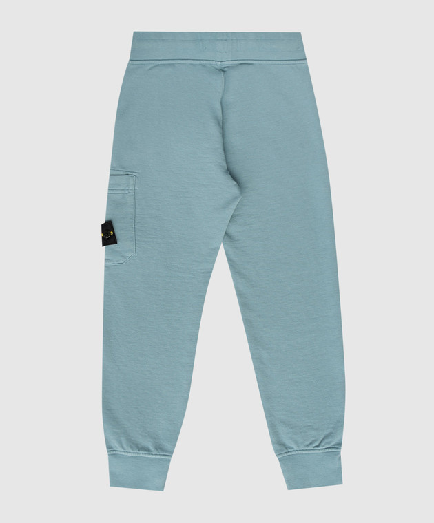 Stone Island - Дитячі блакитні спортивні штани з логотипом ...