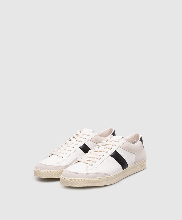 Tom Ford - Білі шкіряні кросівки Blake J1597LCL532N купити в Symbol