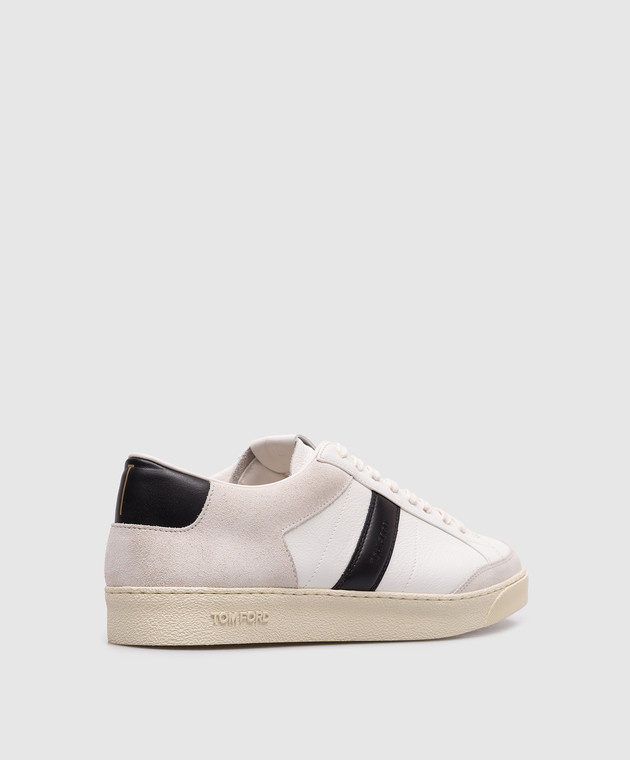 Tom Ford - Білі шкіряні кросівки Blake J1597LCL532N купити в Symbol