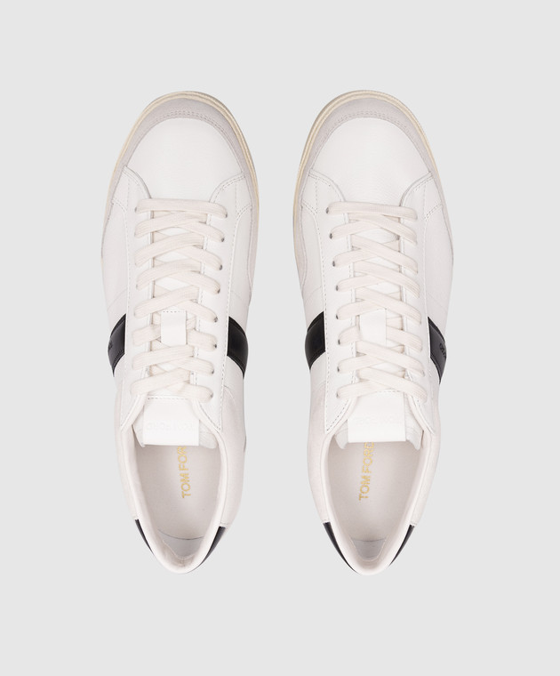 Tom Ford - Білі шкіряні кросівки Blake J1597LCL532N купити в Symbol